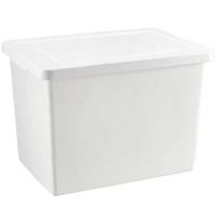 China Manufacturer Wholesale White Large Capacity Clothing Bedding Storage Box Thickened Toy Storage Box Covered Storage Container Box for sale