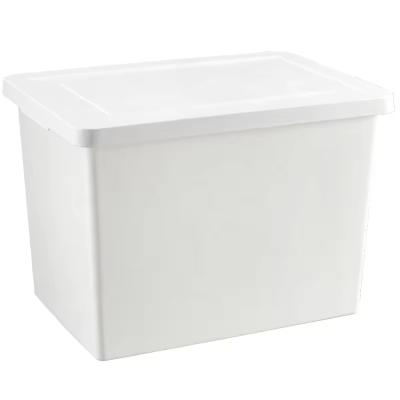 China Manufacturer Wholesale White Large Capacity Clothing Bedding Storage Box Thickened Toy Storage Box Covered Storage Container Box for sale