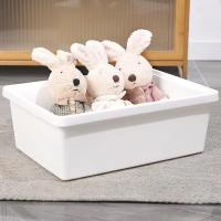 China Manufacturer Wholesale White Large Capacity Clothing Bedding Storage Box Thickened Toy Storage Box Covered Storage Container Box for sale
