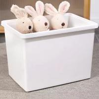 China Manufacturer Wholesale White Large Capacity Clothing Bedding Storage Box Thickened Toy Storage Box Covered Storage Container Box for sale