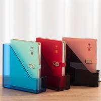 China 2-Tier Colorful Acrylic Office Organizer Drawer Large Paper Tray Easy Standing Installation Single Desktop Storage Storage Box for sale