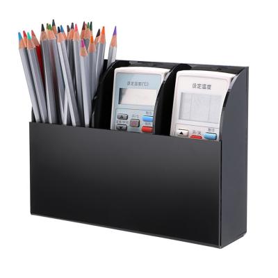 China Modern 3-Grid Wall Hanging Acrylic Storage Box TV Mobile Air Condition Remote Control Rectangle Shape Injection Office Home for sale