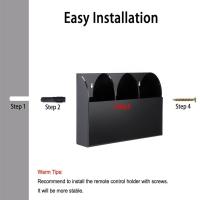 China Modern 3-Grid Wall Hanging Acrylic Storage Box TV Mobile Air Condition Remote Control Rectangle Shape Injection Office Home for sale