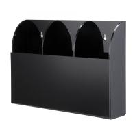 China Modern 3-Grid Wall Hanging Acrylic Storage Box TV Mobile Air Condition Remote Control Rectangle Shape Injection Office Home for sale