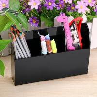 China Modern 3-Grid Wall Hanging Acrylic Storage Box TV Mobile Air Condition Remote Control Rectangle Shape Injection Office Home for sale