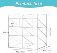 China Acrylic Transparent Display Shelf Three-Layer Rectangle for Office and Household Book Pen Storage for Jewelry Display for sale