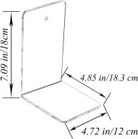 China Modern 2-Piece Custom Transparent Acrylic Bookend Rectangle-shaped Bookshelf Arrangement Multifunctional Office Organizer for sale