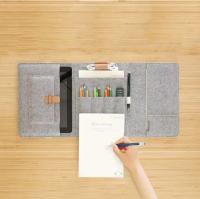 China Large Capacity Stationery Pen Bag Felt Multifunctional Notebook Cover Advertising Gift Pencil Mobile Phone Storage Bag for sale