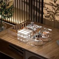 China Wholesale Multi Lipstick Box Desktop Acrylic Transparent Cosmetics Storage Box Web Red Dressing Table Skin Care Mask Box for sale