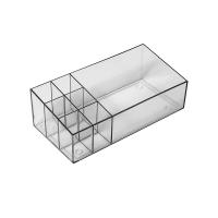 China Clear and Thick Lipstick Storage Box Cosmetic Skin Care Lip Balm Glaze Desktop Storage Box Red Check Display Stand for sale