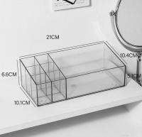 China Clear and Thick Lipstick Storage Box Cosmetic Skin Care Lip Balm Glaze Desktop Storage Box Red Check Display Stand for sale