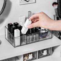 China Clear and Thick Lipstick Storage Box Cosmetic Skin Care Lip Balm Glaze Desktop Storage Box Red Check Display Stand for sale