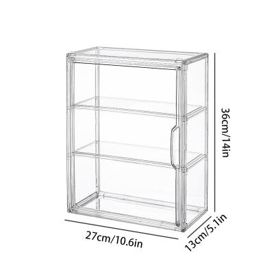 China Wholesale Cosmetic Storage Box Desktop Storage Dustproof Lipstick Mask Skin Care Display Rack Transparent Storage Box for sale