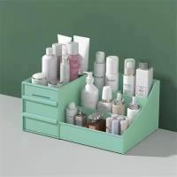 China Custom Jewelry Nail Polish Makeup Drawer Container Large Capacity Cosmetic Makeup Organizer Desktop Storage Box for sale