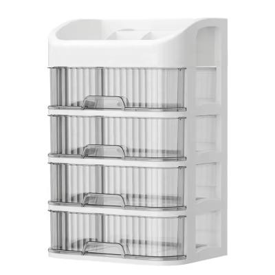 China Fashionable Desktop Multi Functional Storage Box Drawer Style Cosmetic Storage Box Skin Care Product Storage Box for sale