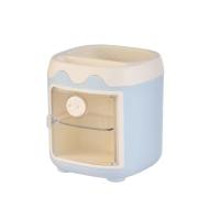 China Manufacturer Wholesale Cute Dustproof Creative Pig Cosmetics Stationery Pen Holder Storage Office Desktop Storage Box for sale