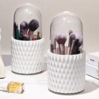 China Ins Style Multi-Functional Desktop Organizer Rotating Makeup Brush Storage Tube Plastic Eyeshadow Brush Holder for Vanity Table for sale