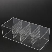 China High Quality Acrylic 4 Compartments Pencil Cup Stationery Organizer Makeup Brush Storage Box for Home Office for sale