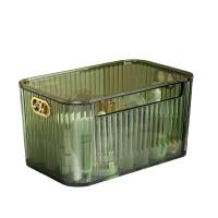 China Clear Cosmetic Organizer Box  Desktop Makeup Storage Case with Lid for Skincare Masks Jewelry Display for sale