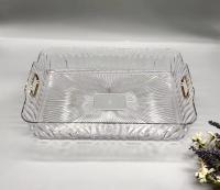 China Custom Clear Fruit Serving Tray - Portable Dessert Plate for Coffee Table Living Room for sale