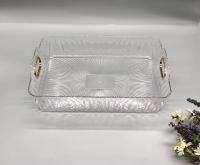 China Custom Clear Fruit Serving Tray - Portable Dessert Plate for Coffee Table Living Room for sale