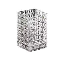 China Popular Wholesale Crystal Imitation Acrylic Storage Box Customizable Tool Toothbrush Holder for Kitchen Office for sale