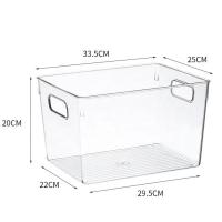 China Factory Wholesale Transparent Rectangle Plastic Storage Box Students Book Rack Basket Sundries Organizer for sale