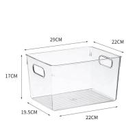 China Factory Wholesale Transparent Rectangle Plastic Storage Box Students Book Rack Basket Sundries Organizer for sale