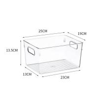 China Factory Wholesale Transparent Rectangle Plastic Storage Box Students Book Rack Basket Sundries Organizer for sale