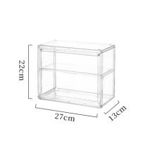 China Factory Wholesale Dustproof Desktop Organizer Transparent Multi-layer Cosmetic Storage Box for Lipstick Skin Care for sale
