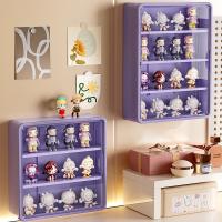 China Modern Design Large Capacity Transparent Mystery Box Organizer Plastic Wall-Mounted Blind Box Display Stand with Compartments for sale