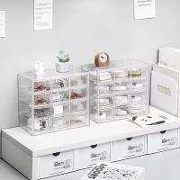China Factory Wholesale Multi-Layer Plastic Drawer Clear Organize Box Dust-Proof Partition Jewelry Display Rack Desktop Storage Box for sale