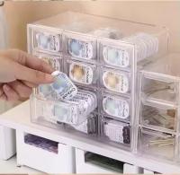 China Factory Wholesale Multi-Layer Plastic Drawer Clear Organize Box Dust-Proof Partition Jewelry Display Rack Desktop Storage Box for sale