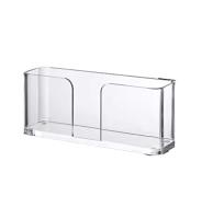 China Creative Acrylic Desktop Tissue Box Square Napkin Holder Home Hotel Western Restaurant Vertical Storage Insert Paper Box Kitchen for sale