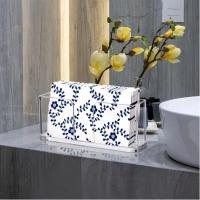 China Creative Acrylic Desktop Tissue Box Square Napkin Holder Home Hotel Western Restaurant Vertical Storage Insert Paper Box Kitchen for sale