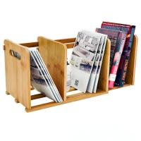 China Simple Student Book Storage Shelf Office Desk Bookshelf Home Bamboo File Organizer for sale