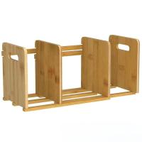 China Simple Student Book Storage Shelf Office Desk Bookshelf Home Bamboo File Organizer for sale
