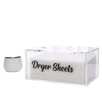 China Multi-function Modern Plastic Container Storage Box Dryer Sheet Holder Dispenser for Kitchen Laundry Room Organization for sale