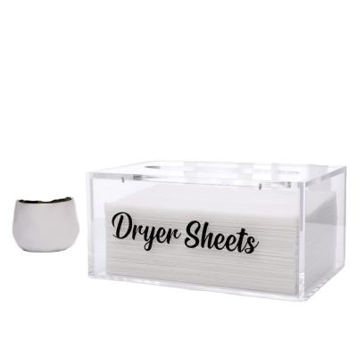 China Multi-function Modern Plastic Container Storage Box Dryer Sheet Holder Dispenser for Kitchen Laundry Room Organization for sale