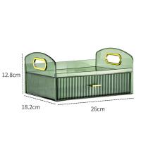 China Large-capacity Rectangle PET Light Luxury Desktop Cosmetics Storage Box Drawer Style Organizer for Facial Masks Lipsticks for sale