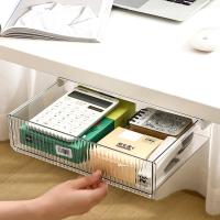 China Wholesale Under Desk Drawer Stationery Storage Box Office Desktop Drawer Artifact Hidden Storage Box for sale