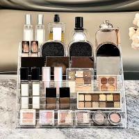 China Factory Custom Eyeshadow Palette Organizer Acrylic Desktop Stand Display Rack for Cosmetic Nail Polish Storage Assembly for sale