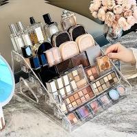 China Factory Custom Eyeshadow Palette Organizer Acrylic Desktop Stand Display Rack for Cosmetic Nail Polish Storage Assembly for sale