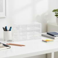 China High Quality Transparent Multifunctional Desktop Dustproof Plastic Drawer Storage Box Stationery Jewelry Cosmetics Storage Box for sale