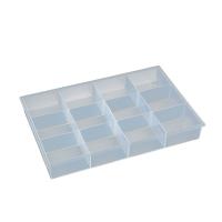China Factory Direct Modern Design 12-Grids Transparent PP Storage Box Bead Jewelry Display Case with Fixed Cover Injection Technics for sale