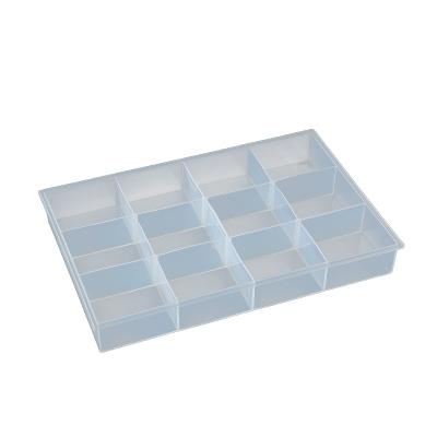 China Factory Direct Modern Design 12-Grids Transparent PP Storage Box Bead Jewelry Display Case with Fixed Cover Injection Technics for sale
