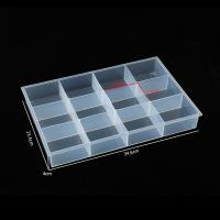 China Factory Direct Modern Design 12-Grids Transparent PP Storage Box Bead Jewelry Display Case with Fixed Cover Injection Technics for sale
