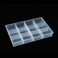 China Factory Direct Modern Design 12-Grids Transparent PP Storage Box Bead Jewelry Display Case with Fixed Cover Injection Technics for sale