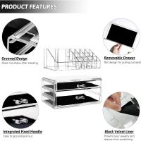 China Clear Beauty Organizers Cosmetic Makeup Jewelry Accessories Storage Box with Drawers for Home for sale