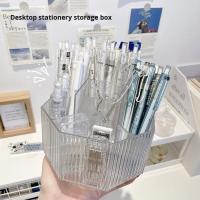 China 5 Slots Rotating Pen Holder 360 Spinning Cute Pencil Cup Pot Desk Organizers for Stationery Supplies Painting Brush Organize Box for sale